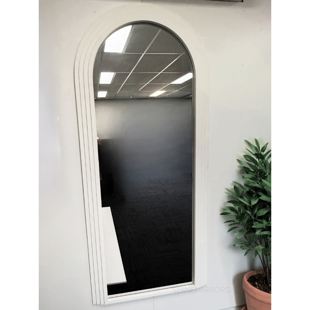 Bellona Arched White Full Length Mirror — SHINE MIRRORS AUSTRALIA
