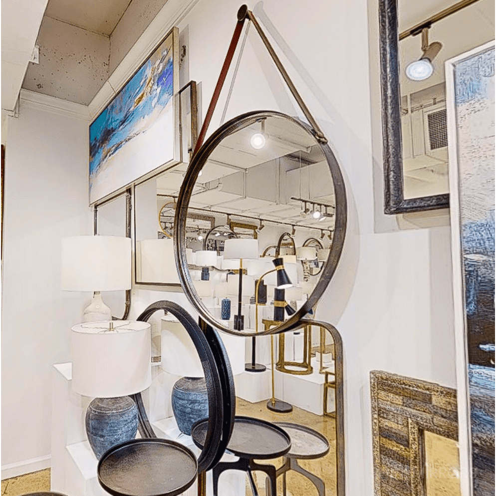 Ansel Round Antiqued Bronze Mirror — SHINE MIRRORS AUSTRALIA