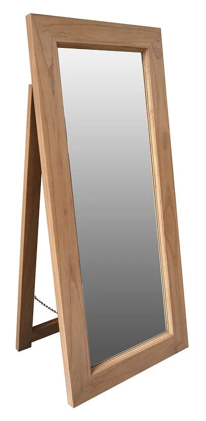 Cinta Floor Mirror Natural Timber Colour — SHINE MIRRORS AUSTRALIA
