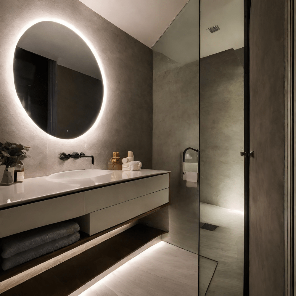 Colson Round Frontlit LED Bathroom Mirror — SHINE MIRRORS AUSTRALIA