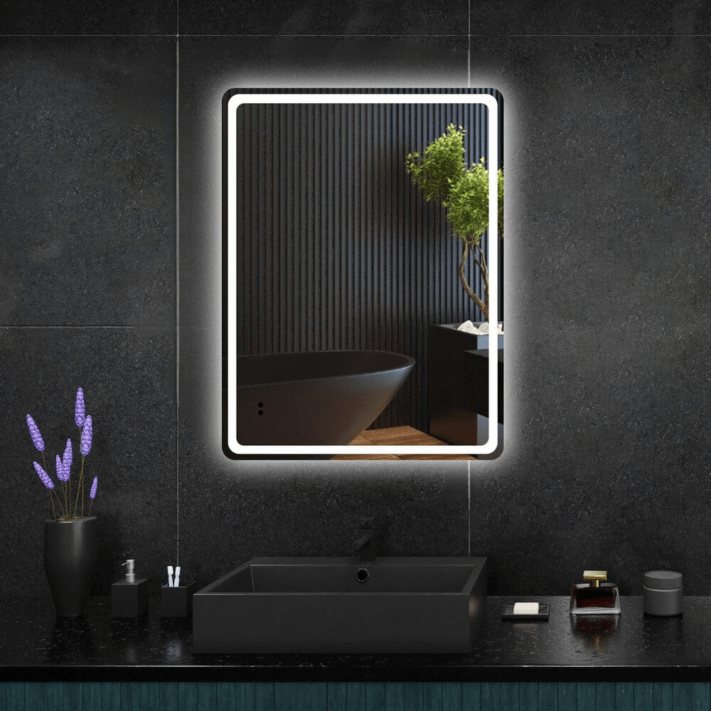 Dario Rectangle Frontlit and Backlit LED Mirror with Adjustable LED Co ...