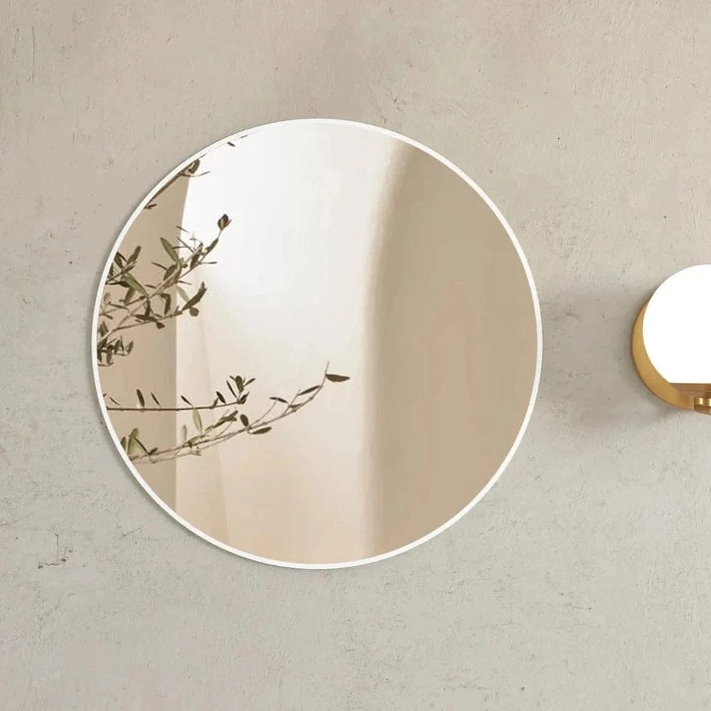 Jade White Round Wall Mirror — SHINE MIRRORS AUSTRALIA