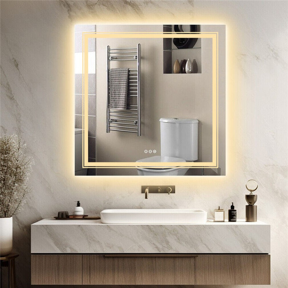 Meeko LED Square Bathroom Mirror — SHINE MIRRORS AUSTRALIA