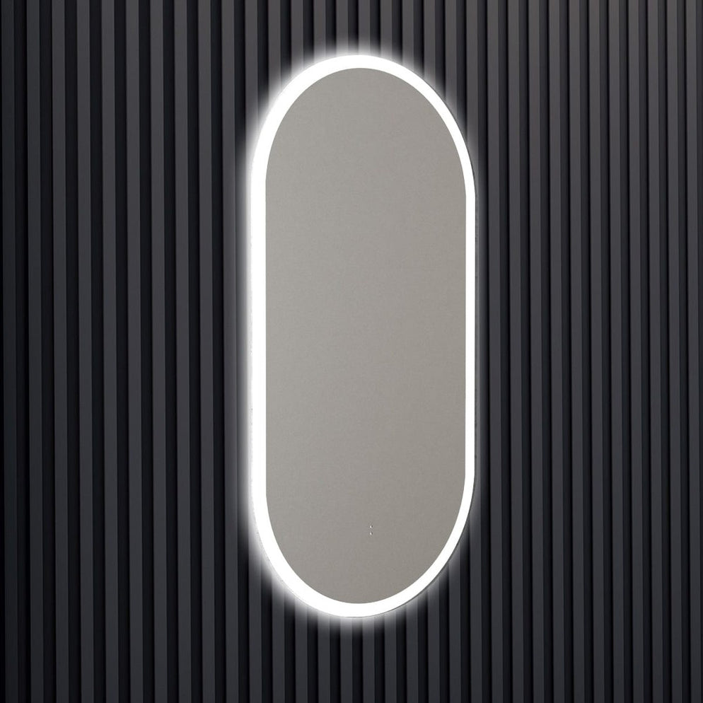 Neo Frameless Pill LED Frontlit Bathroom Mirror — SHINE MIRRORS AUSTRALIA