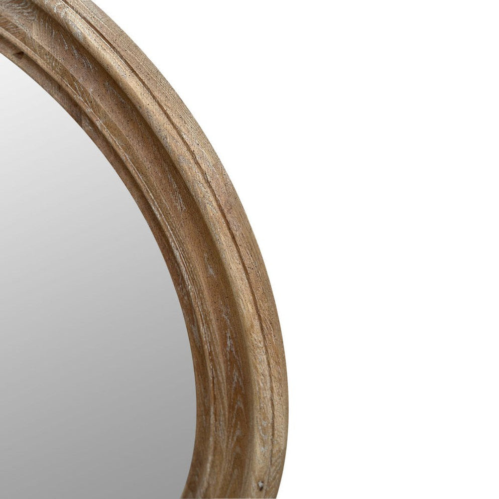Oasis 100cm White Washed Oak Round Wall Mirror — SHINE MIRRORS AUSTRALIA