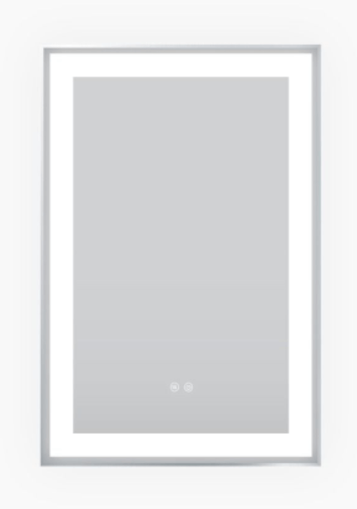 Perlyn Chrome Silver LED Frontlit Bathroom Mirror — SHINE MIRRORS AUSTRALIA