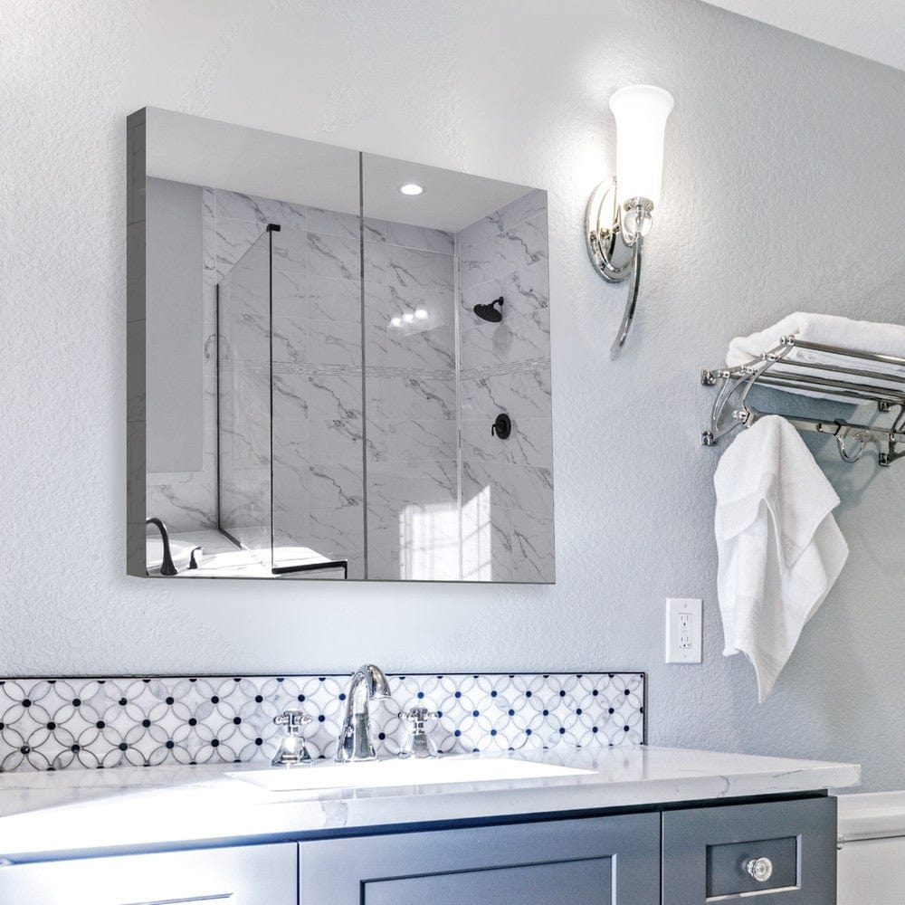 Ryder Bathroom Mirror Shaving Cabinet 2-Door — SHINE MIRRORS AUSTRALIA