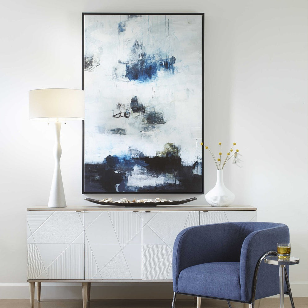 Uttermost Black And Blue Framed Canvas — SHINE MIRRORS AUSTRALIA