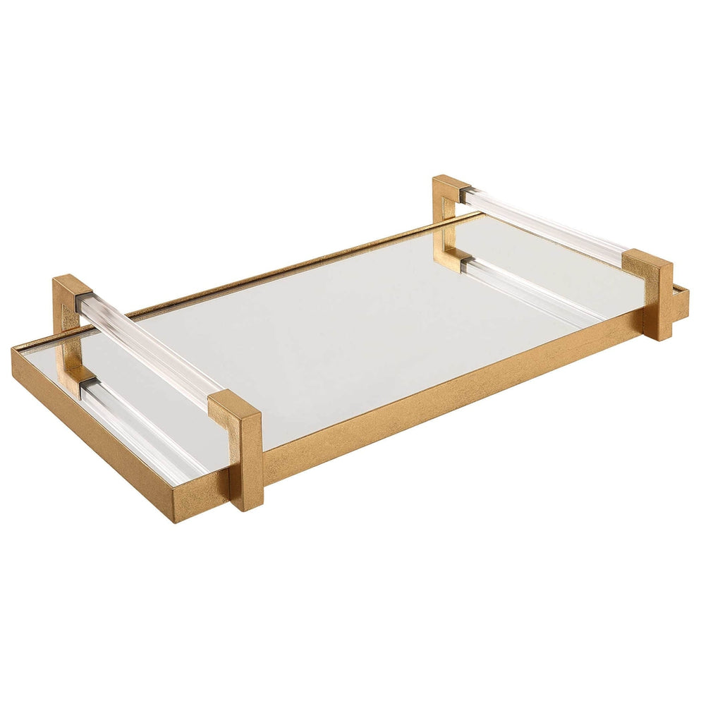 Uttermost Deki Mirrored Gold Tray — SHINE MIRRORS AUSTRALIA