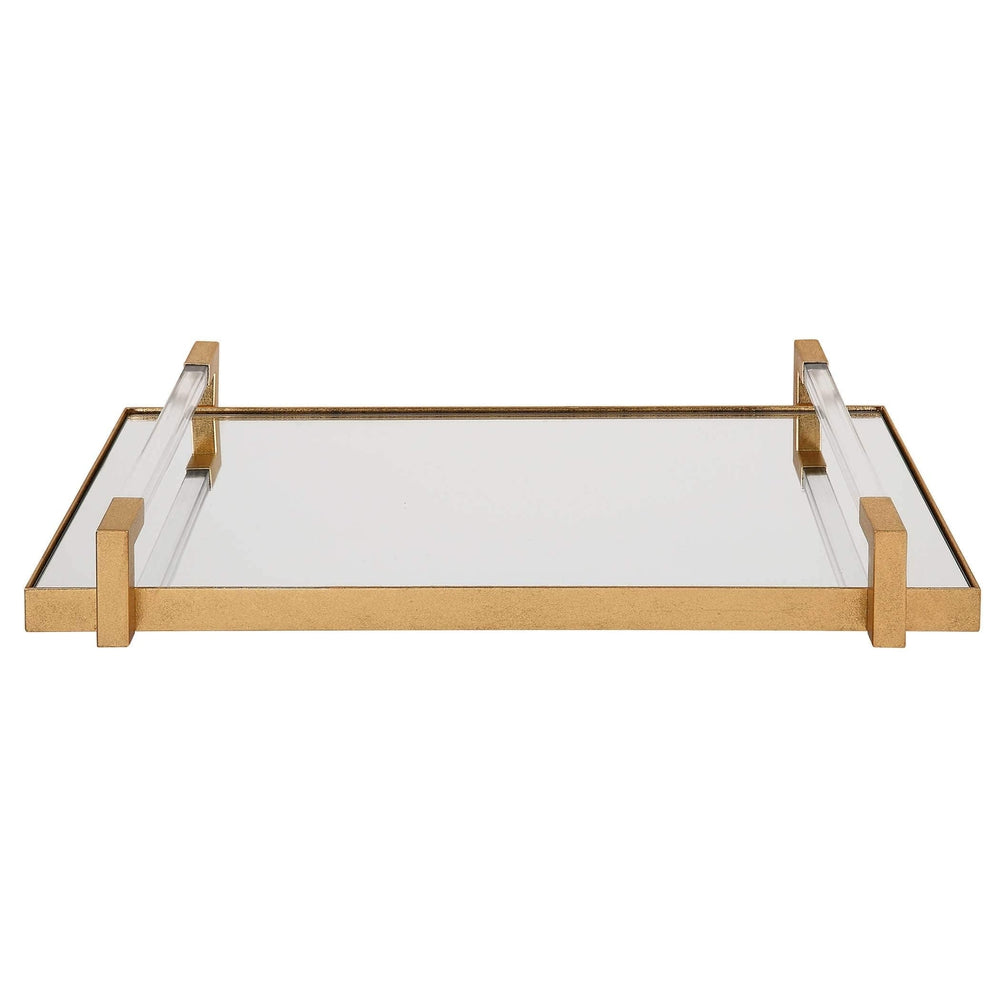 Uttermost Deki Mirrored Gold Tray — SHINE MIRRORS AUSTRALIA