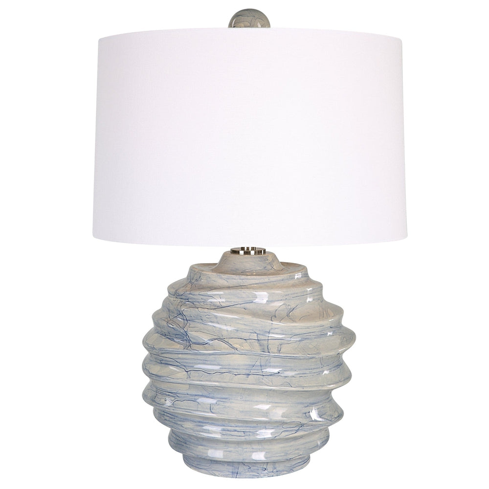 Uttermost Waves Blue & White Accent Lamp — SHINE MIRRORS AUSTRALIA