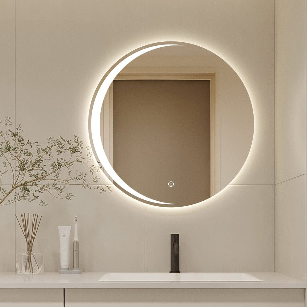 Zen Round LED Frontlit and Backlit Bathroom Mirror- For Clearance ...