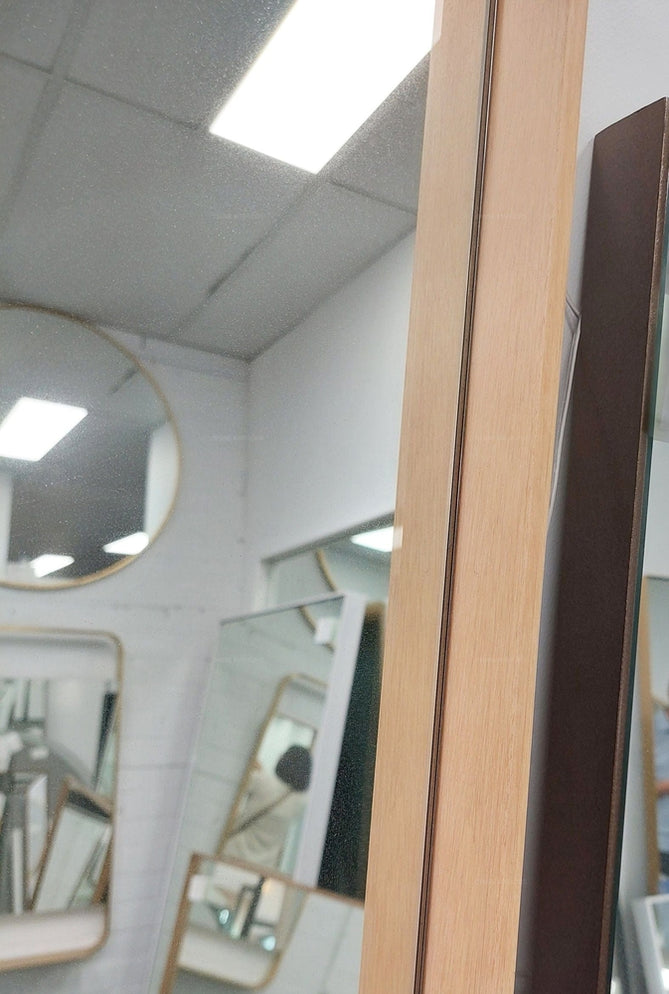 Andre Oak Timber Box Framed Mirror — SHINE MIRRORS AUSTRALIA