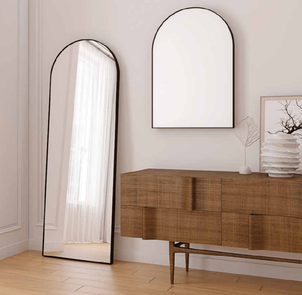 Ezra Black Arched Wall Mirror — SHINE MIRRORS AUSTRALIA