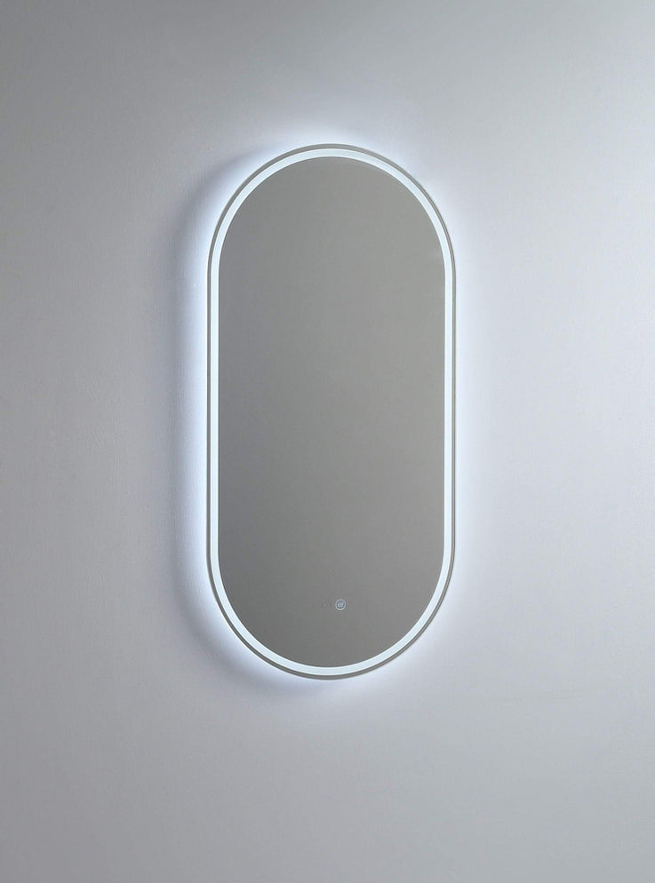 Gatsby Oval Frameless Frontlit LED Bathroom Mirror — SHINE MIRRORS ...