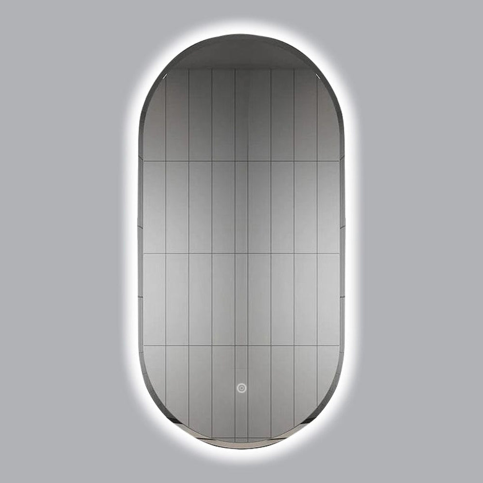 Joylyn Pill Shaped Backlit LED Light Bathroom Mirror — SHINE MIRRORS ...