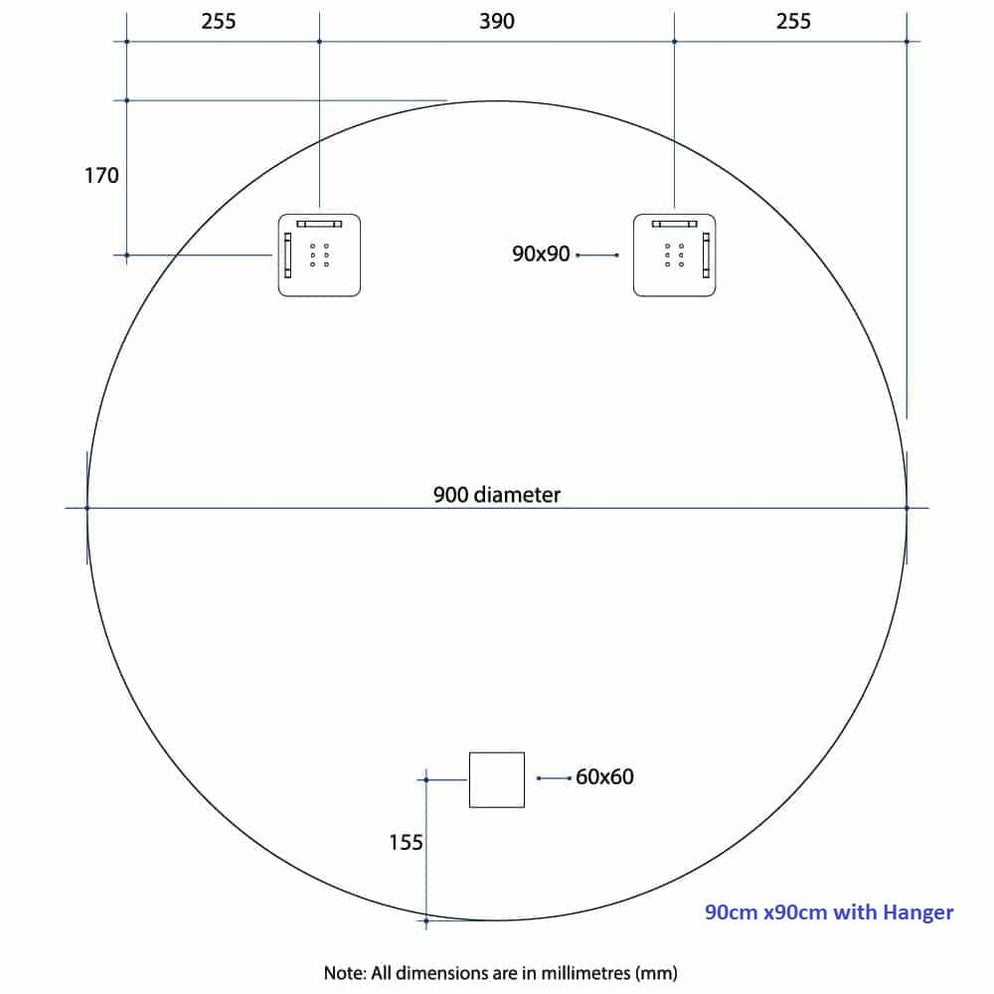 Luke Round Beveled Bathroom Mirror — SHINE MIRRORS AUSTRALIA