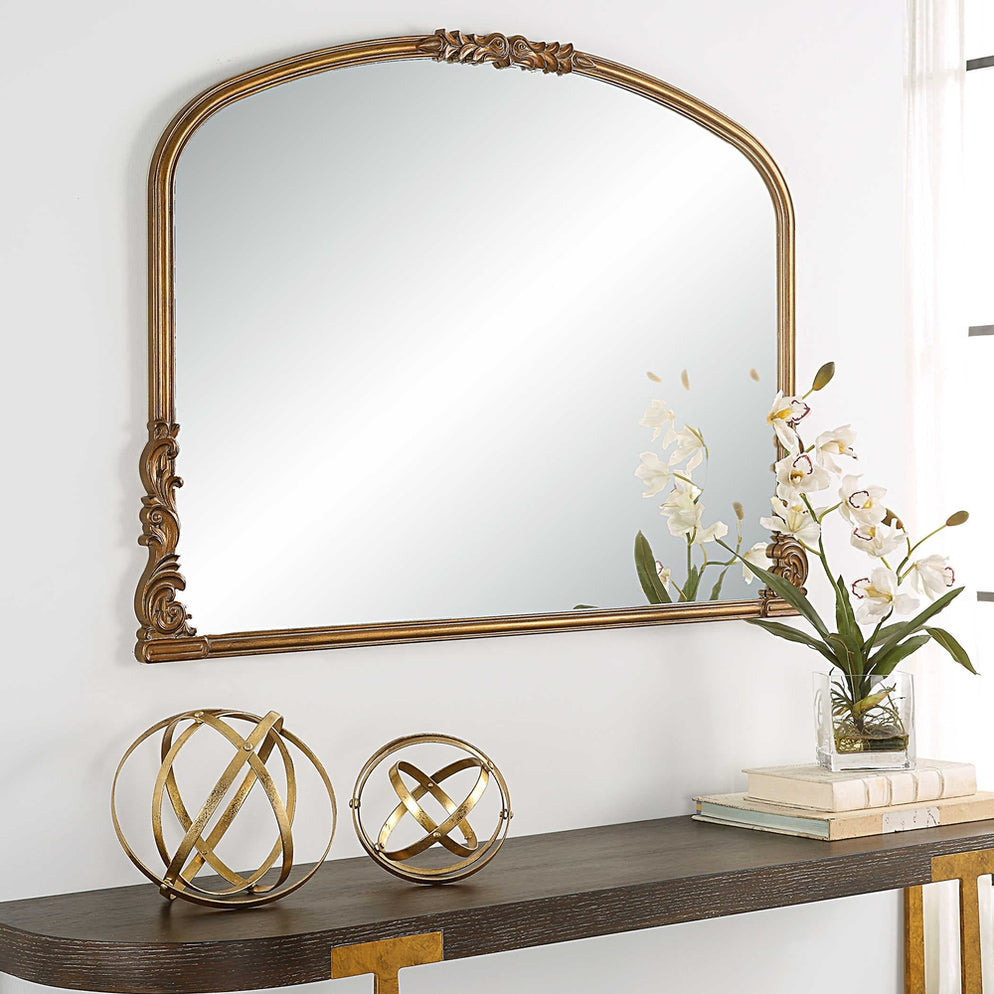 Merida Gold Arched Wall Mirror — SHINE MIRRORS AUSTRALIA