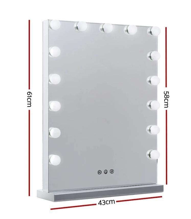 Trinity Frameless Vanity Makeup Mirror with Dimmable LED Bulbs — SHINE ...