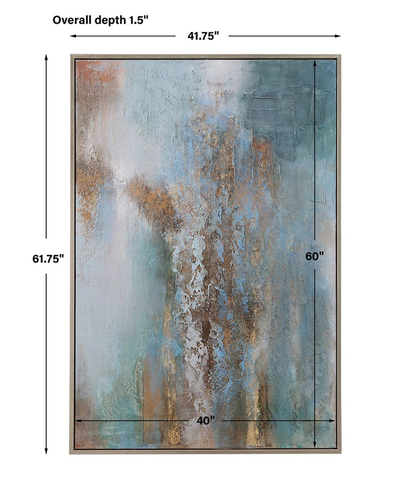 Uttermost Rendezvous Hand Painted Abstract Art — SHINE MIRRORS AUSTRALIA