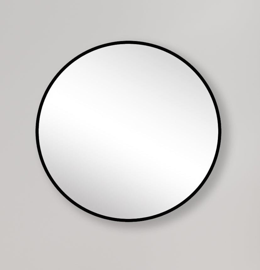 Yvonne Black Round Wall Mirror 120cm — SHINE MIRRORS AUSTRALIA